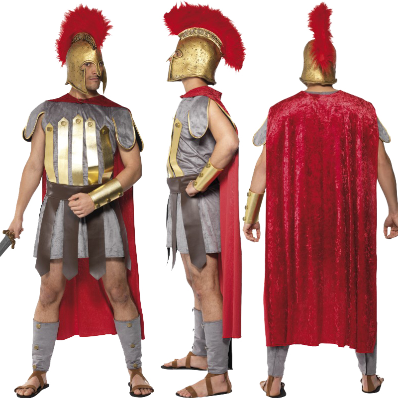 New Roman Centurion Spartacus Ancient Warrior Fancy Dress Costume Mens